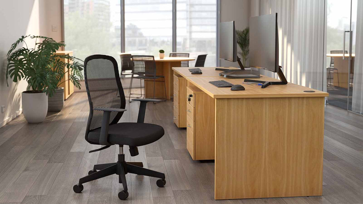 Fixed Height Straight Desks – Commercial Traders - Office Furniture